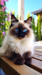 Long Hair Siamese Cat - Fluffy Balinese Cat Long-Haired Siamese Cat ...