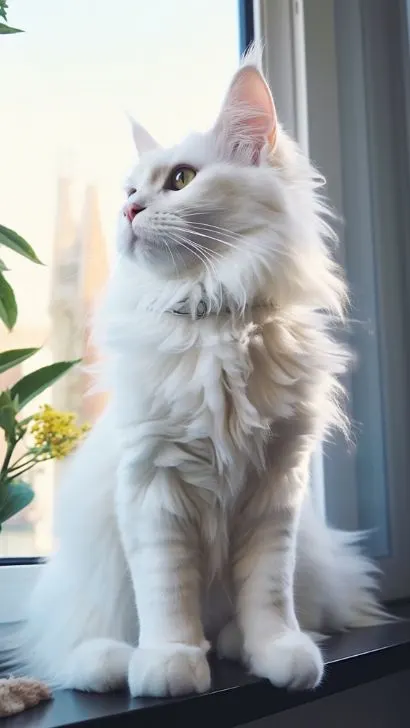 White Maine Coon Cat Breed - PICTURES & Cat Breed Overview. Majestic ...