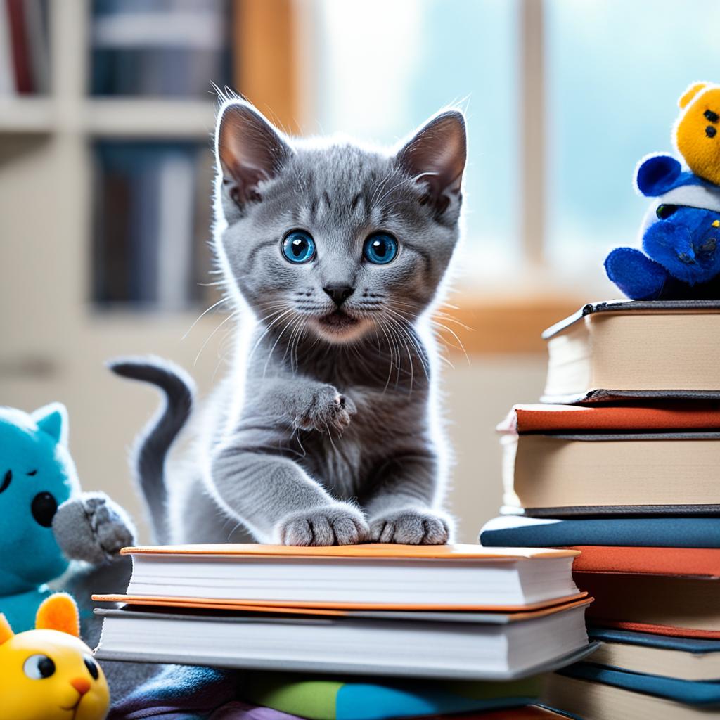Fetch Fun: Train Your Russian Blue Kitten!